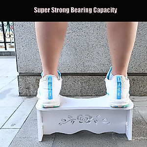 Squatting Toilet Stool for Adults, Poop Stool for Squatting Posture, Sturdy Toilet Step Stool, Steps Squat Stool Detachable Wood-Plastic Composites, Environmentally Friendly Materials, Easy to Wash