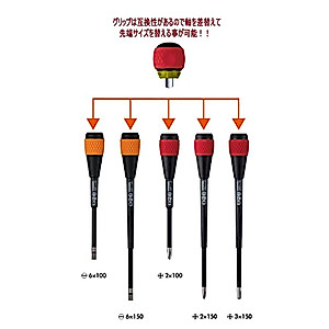 VESSEL BALL GRIP Ratchet Screwdriver (+2x100(4") J)