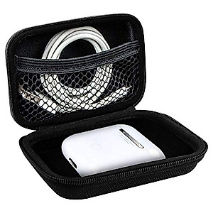 Cellet Portable Travel Compact EVA Case Compatible for Apple Air Pods Air Pods Pro 2, Air Pod, Bose Earbuds Galaxy Buds2 Pro, Buds Live, Wired Ear Pieces, Charging Cables