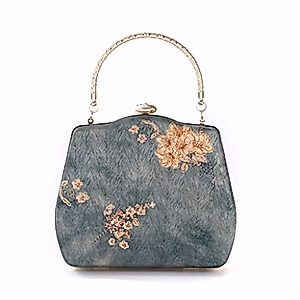 ZLXDP Women's Vintage Handbag Chinese Handmade Handbag Dinner Bag