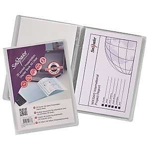 Snopake A5 Presentation Display Book 20 Pockets – Clear, Pack of 1