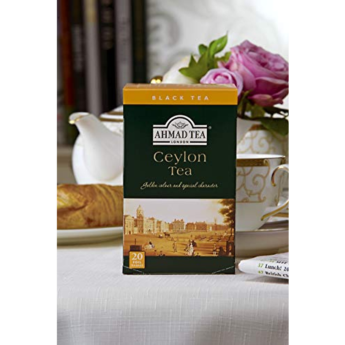 Ahmad Tea Black Tea, Ceylon Teabags, 20 ct (Pack of 6) - Caffeinated and Sugar-Free