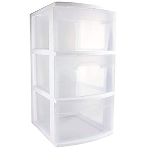 Sterilite 28308002 3Drawer Cart, White
