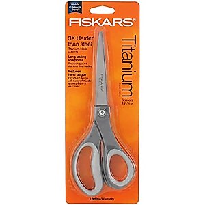 Softgrip Straight Titanium Scissors, 8-In.