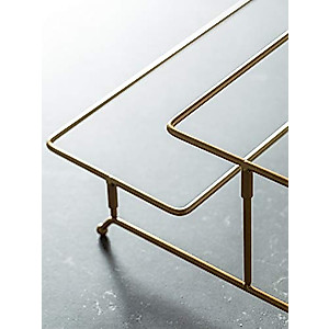 YHOSSEUN Large Tiered Serving Stand with Platters 3 Tier Serving Stand Serving Tray for Dessert Server Display Collapsible Sturdier Metal Rack