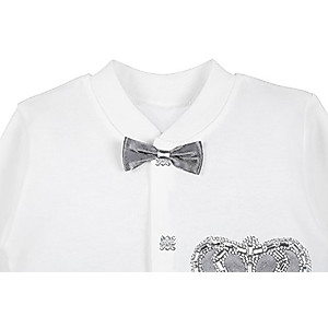 Lilax Baby Boy Jewels Crown Layette 4 Piece Gift Set 3-6 Months Gray