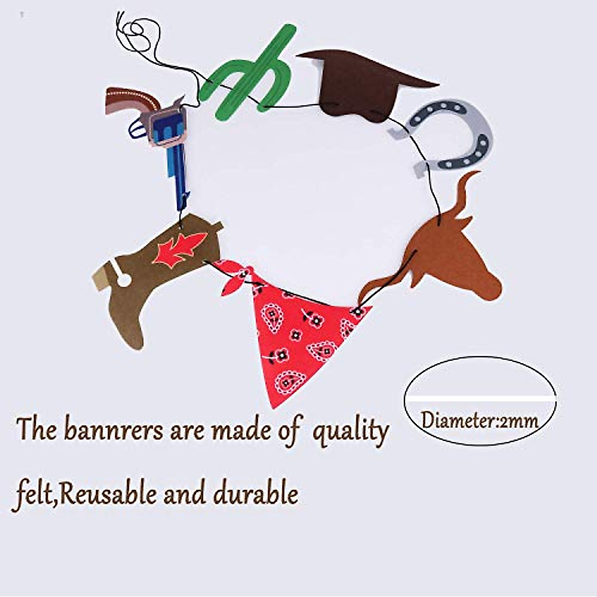 Western Party Decoration Cowboy Banner, Wild West Cowboy Theme Party Barnyard Theme Birthday Decor Event Supplies, Westerns Day Sign West Cowboy Banner Hanging