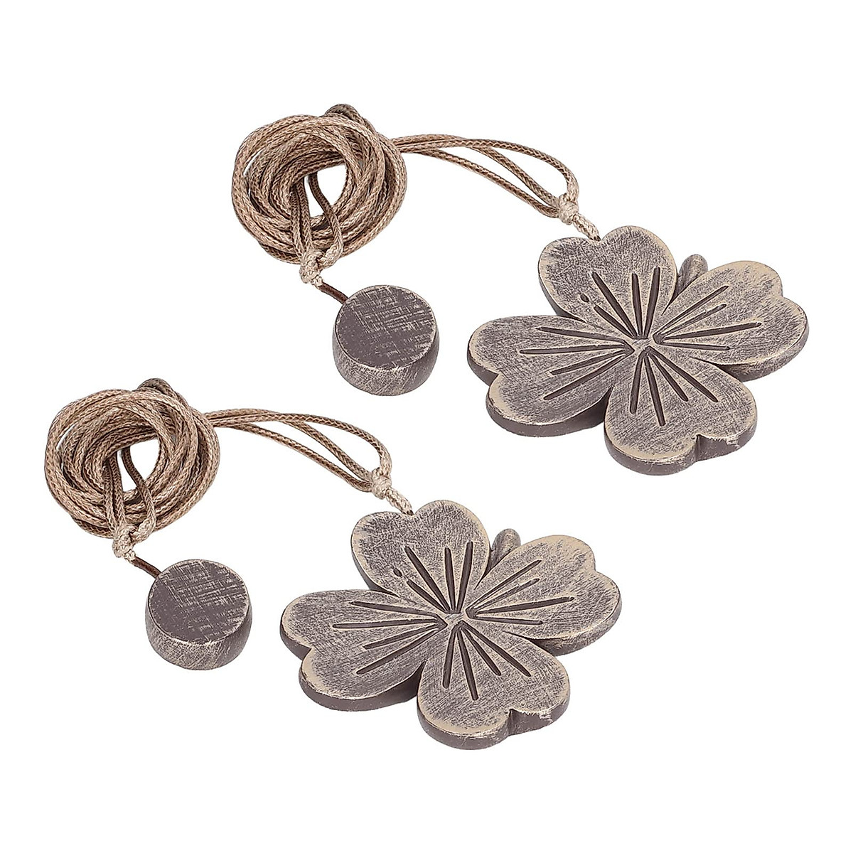 2pcs Curtain Tiebacks Magnetic Flower Curtain Strap Buckle Decorative Drapes Tie Back for