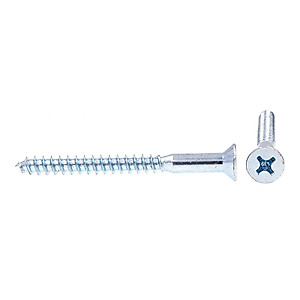 Prime-Line 9036800 Wood Screws, Flat Head, Phillips Drive, #16 X 3 in, Zinc Plated Steel (10 Pack)