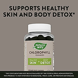 Nature’s Way Chlorophyll Gummies, Healthy Skin and Body Detox*, Orchard Fruit Flavored, 60 Gummies