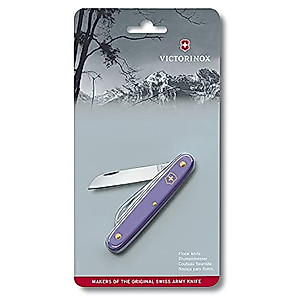 Victorinox Garden Floral Knife, Swiss Made, Straight Blade, Stainless Steel, Purple