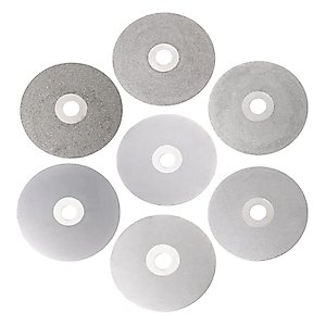 Grit Grinding Wheels Blades 4" 100mm 80-2000# Diamond Coated Flat Lap Wheel Lapidary Polishing Grinding Disc Abrasive Wheels Discs (Size : 800Grit, Color : 100)