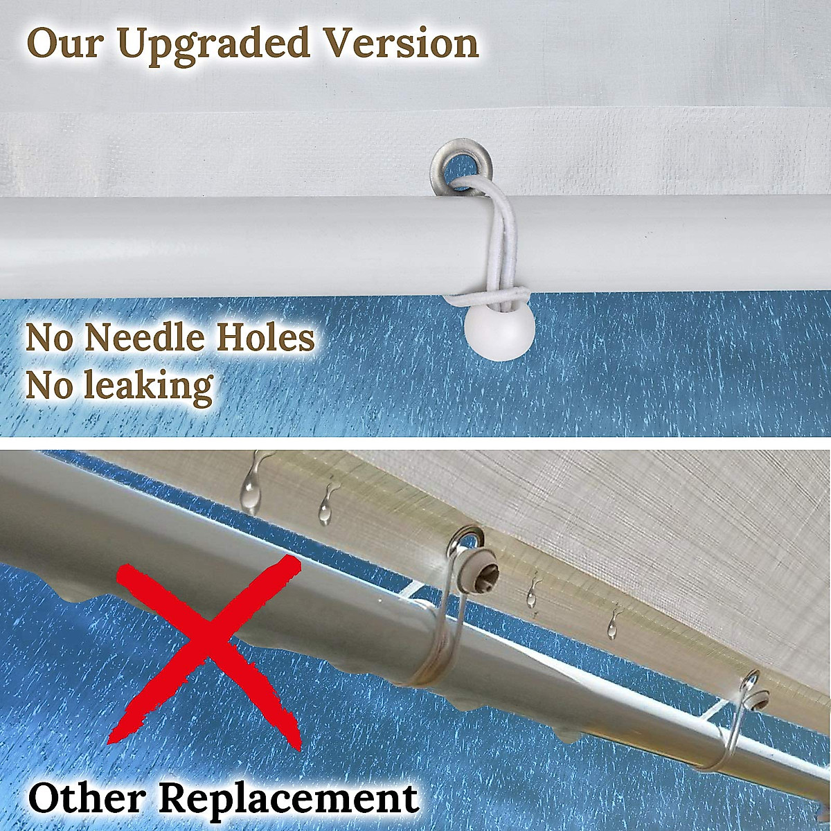 BenefitUSA 10x20 ft Carport Replacement Canopy Garage Top Cover Tent Shelter Tarp with Ball Bungee Cords, Canopy ONLY (Without/Edge)