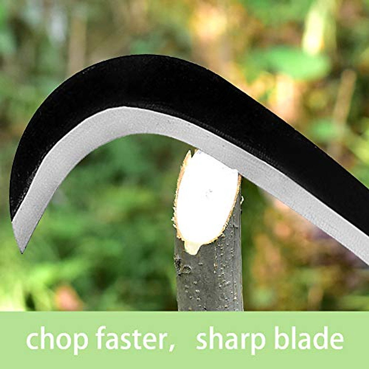 Billhook Sickle Machete Knife Brush Clearing Sickle Machete with Carbon Steel Blade Sickle Knife Billhook Machete Sickle for Grass, Harvest, Weeding Sickle Machete Billhook (2)