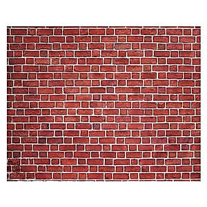 VitalCozy 10 x 8 Ft Brick Wall Backdrop for Photography Polyester Fabric Brick Photo Backdrop Brick Photo Background Photo Studio Props Banner for Graduation Newborn Birthday Party(Red)