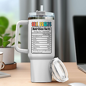 Mama Bear Nutrition Facts, Yellow Cups Insulated Steel Green Orange Mom Momma Lime Sage Red Modern Simple Handle, Tumbler 40 Oz With Handle Lid And Straw, Mama Bear Gifts