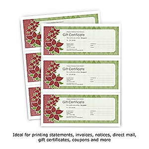 PrintWorks Professional Perforated Paper for Statements, Invoices, Gift Certificates, Coupons and More, 8.5 x 11, 24 lb, 2 Horizontal Perfs 3 2/3" and 7 1/3" From Bottom, 500 Sheets, White (04122)