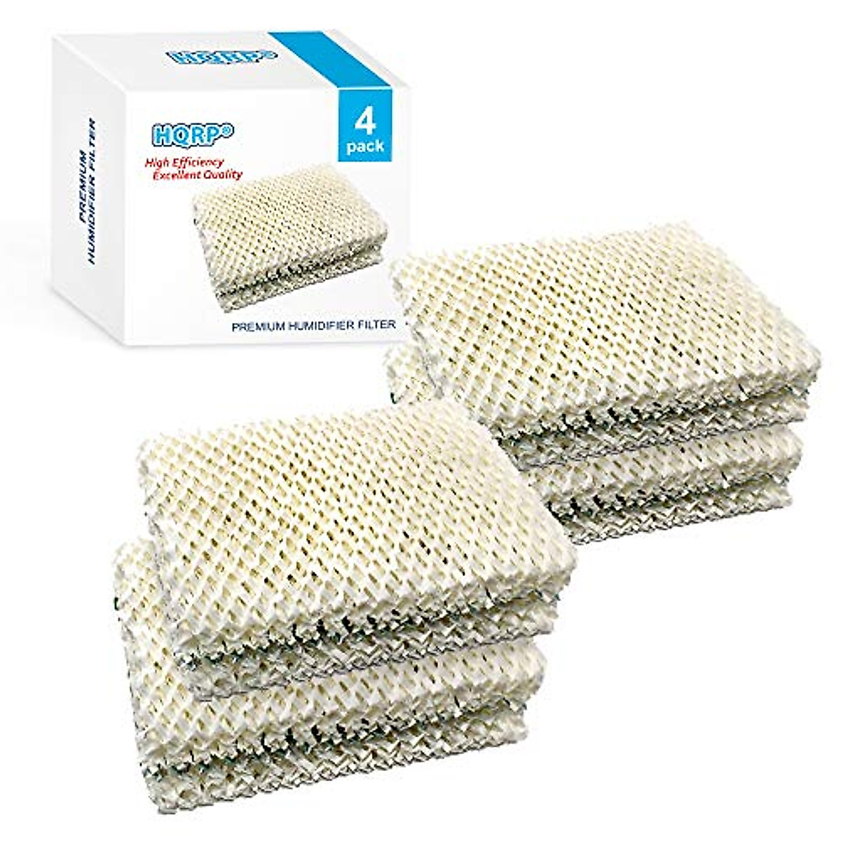 HQRP 4 pcs Wick Filters compatible with Kenmore 14911 32-14911 Emerson Essick Air HDC12 HDC-12 Replacement, 15414, 15420, 14452, 14453, 14454, 14415, 14417, 15517, 03215420000