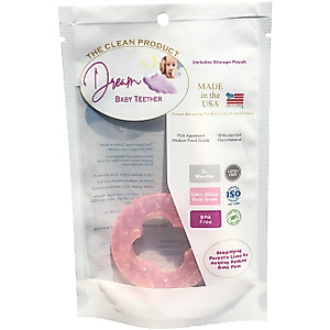 Dream Baby Teething Teether Toy Clean Quality Made USA Food Grade Silicone Soothe Babies Inflamed Gums BPA Free Pain Relief Non-Toxic, Includes 3 Items
