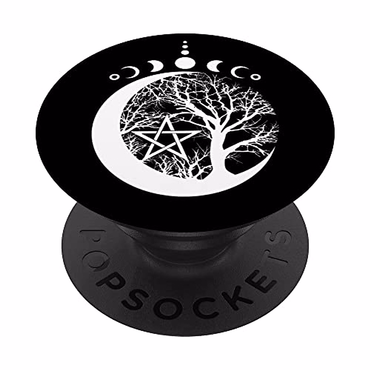Occult Mystical Moon Phases Tree Of Life Wicca Pentacle PopSockets Swappable PopGrip