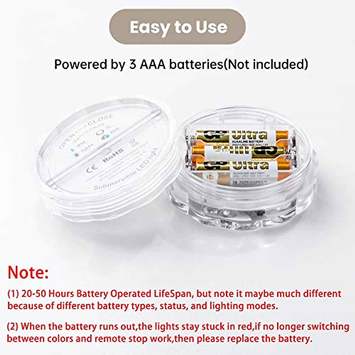 Shangyuan Boat Lights Wireless, Battery Powered Operated Marine Led Interior Light for Boat Deck Courtesy Light, for Fishing Pontoon Sailboat Kayak, Remote Control Multi Color Changing, RGB, 6PCS