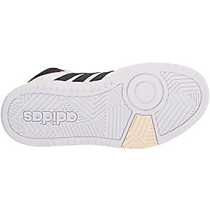 adidas Women's Hoops 3.0 Mid Basketball Shoe, White/Legend Ink/Rose Tone, 9.5