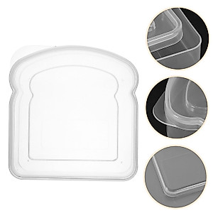 VINTORKY Set of Material Sandwich Containers Airtight Toast Boxes for Lunch Portable Sandwich Food Containers Lids for Work Camping Hiking