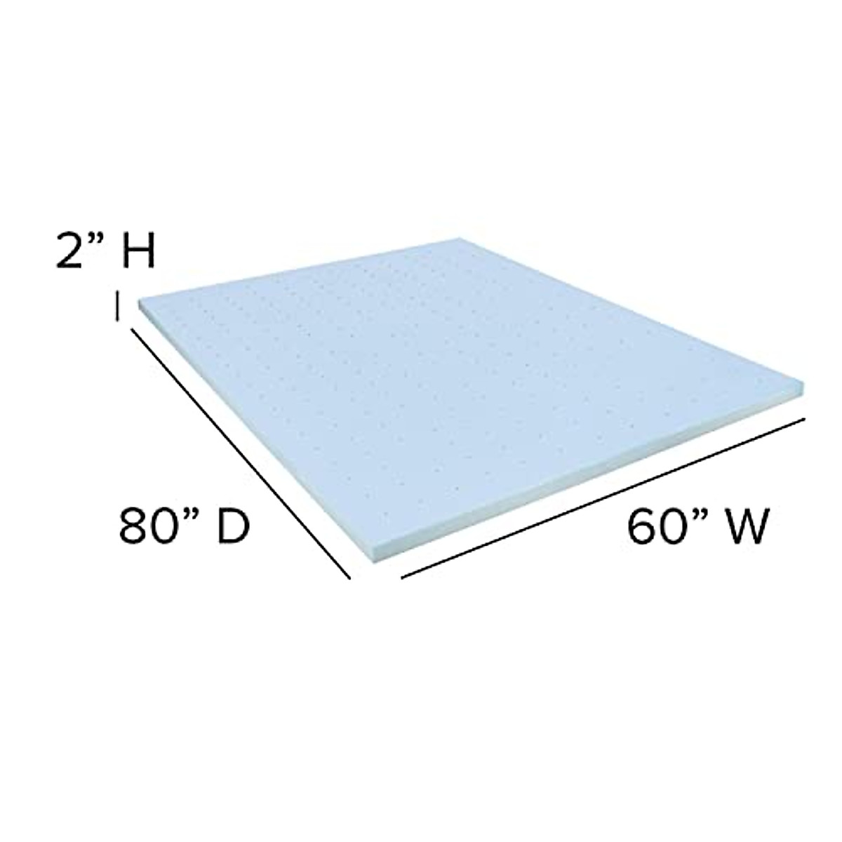 Flash Furniture Capri Comfortable Sleep Queen 10 Inch CertiPUR-US Certified Foam Pocket Spring Mattress & 2 inch Gel Memory Foam Topper Bundle