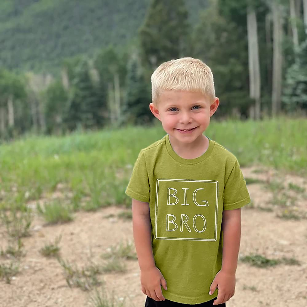 Big Brother Shirt Toddler Baby Boy Promoted to Big Brother Announcement Tshirt Infant Short Sleeve Clothes Green