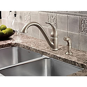 Moen 7840SRS Camerist One-Handle Low Arc Kitchen Faucet with Side Spray, Spot Resist Stainless, 0.375