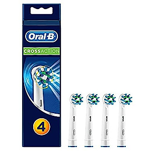 Oral B Cross Action Electric Toothbrush Replacement Brush Heads Refill, 4Count