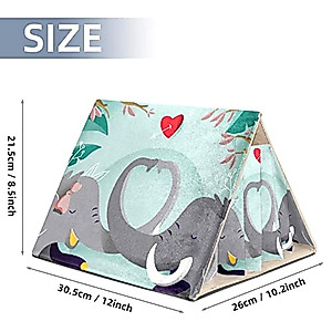 Y-DSIWX Guinea Pig Hideout House Bed, Elephant Couple Background Rabbit Cave, Squirrel Chinchilla Hamster Hedgehog Nest Cage