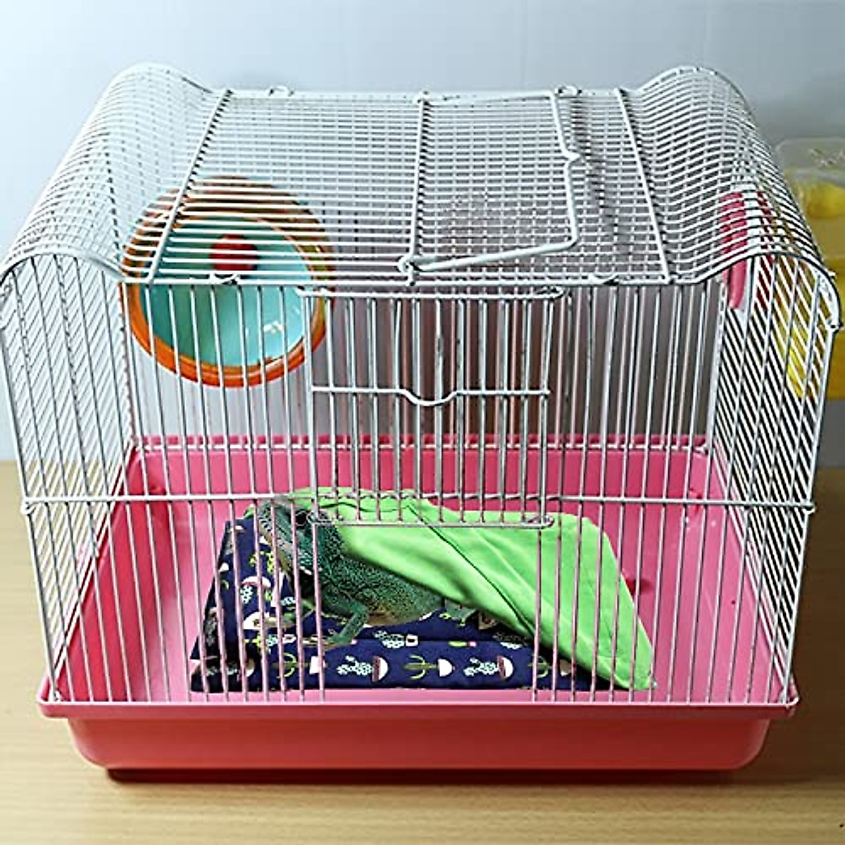 Bearded Dragon Bed Reptile Sleeping Bag with Pillow and Blanket Small Pet Warm Hide Habitat for Hamsters Lizards Bearded Dragon (Blue)