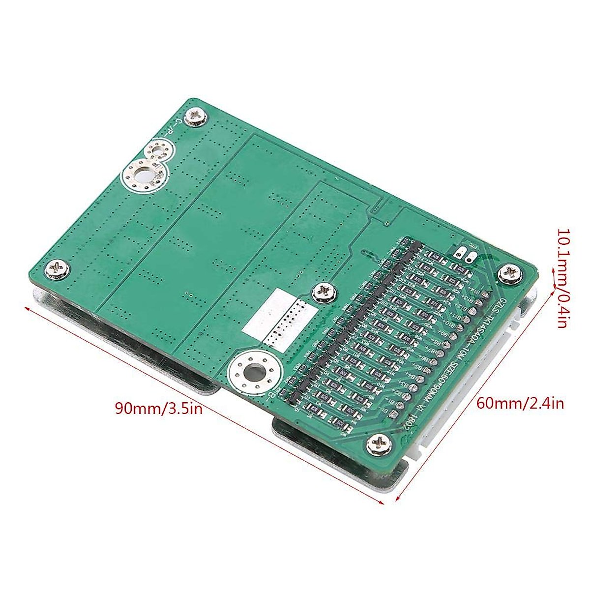 Lithium Battery Charging Board, 14S 48V 100A PCB Balance Charging Over Discharge Temperature 14 Strings Series Protect Module