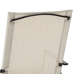 Mainstays Greyson Square Set of 2 Outdoor Patio Steel Sling Folding Chair - Beige