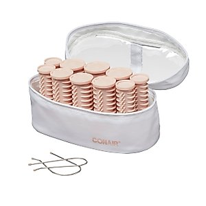 Conair Instant Heat Compact Hot Rollers for Long, Medium, and All Hair - Hair Curler - Hair Roller Clips Included - 1 1/4-inch, 1-inch, and 3/4-inch Rollers
