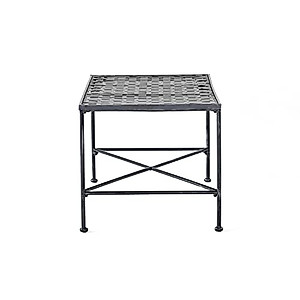 Christopher Knight Home Petra Iron Coffee Table, Black Brush Silver