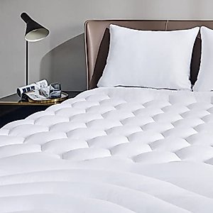 Bedsure Queen Mattress Pad, Mattress Topper Queen Soft Mattress Protector Breathable Fluffy Cooling Bedding Quilted Fitted Pillow Top Mattress Cover with 8-21" Deep Pocket(60x80 Inches)