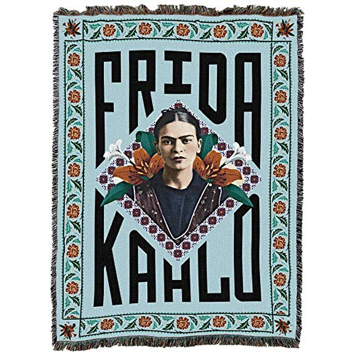 Pure Country Weavers Frida Kahlo - Frida Portrait Blanket - Gift Tapestry Throw Woven from Cotton - Made in The USA (72x54)