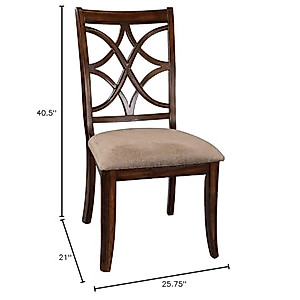 Patio Chairs for Adults, Dining Chair 20 Inch Seat Height 2PCS Cherry Seat Height 20" Wood Capacity 250LB 25.75" L 21" W 40.5" H Living Room Bedroom