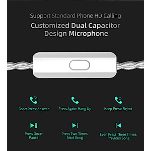 Kinboofi KZ ZSTX in Ear Headphone, 1BA 1DD HiFi Earphone with Hybrid Driver High Fidelity Sound IEM Headset with Detachable Cable (with Microphone, Purple)