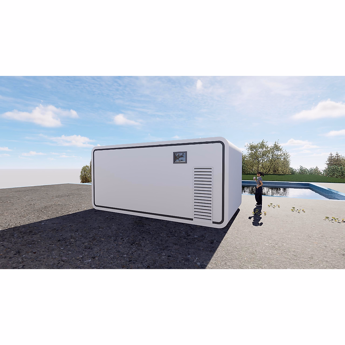 Modern Luxury Portable Prefabricated Pod Cabin, Galvanized Steel Outdoor Prefab House with Eco-Friendly Interiors and Smart Home Features, Perfect for Living and Studio Space