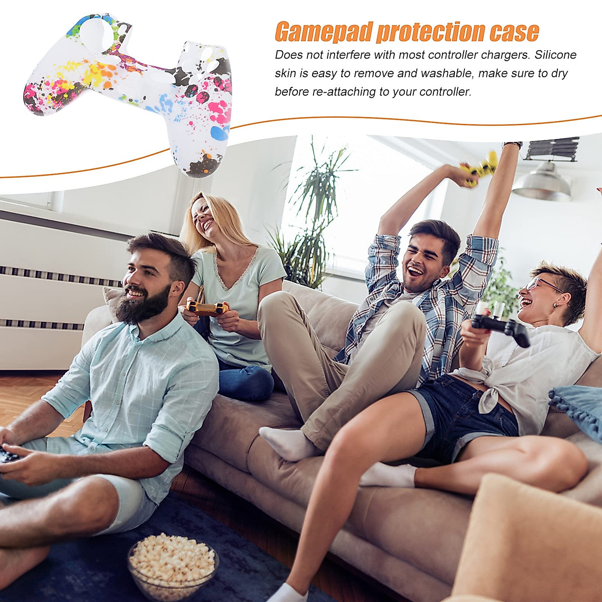 SOLUSTRE Handle Cover Gamepad Skin Case Gamepad Protector Cover Controller Cover Gamepad Case Controller Skin Protector Protective Silicone Case Protection Cap Drone