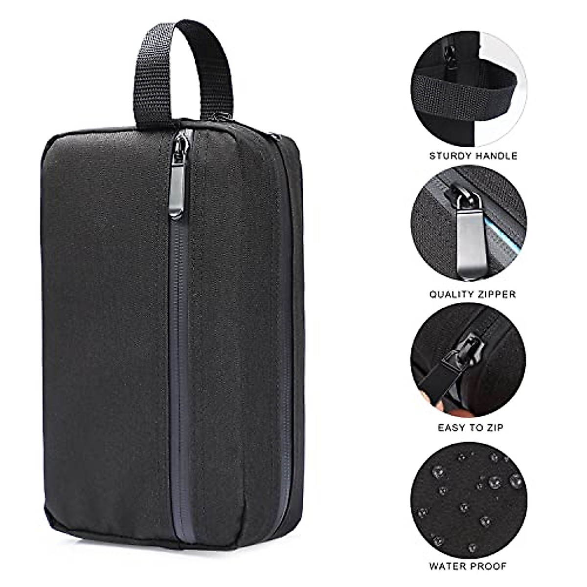 Etercycle Toiletry Bag for Men, Portable Travel Toiletry Organizer Bag,Shaving Bag for Toiletries Accessories (Black)