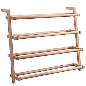 AVEO Shoe Rack Wooden Shoe Rack Organizer Wooden Shoe Shelf for Closets 3 Tier Could Be Used in The Kitchen, Corridor Entryway Shoe Cabinet (Color : Wood Color)