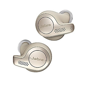 Jabra Elite 65t Alexa Enabled True Wireless Earbuds with Charging Case – Gold Beige (Renewed)