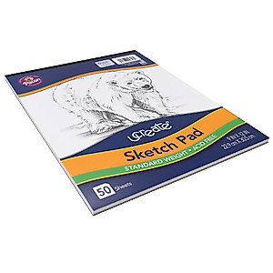 UCreate Sketch Pad, Standard Weight, 9" x 12", 50 Sheets