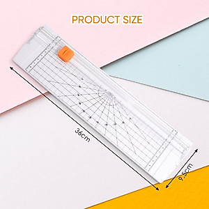 Kokorosa Portable Paper Cutter,A4 Paper Cutter,12 Inch Straight Paper Slicer Scrapbooking Tool with Automatic Security Blades for Scrapbooking Craft Paper Label Coupon (White)
