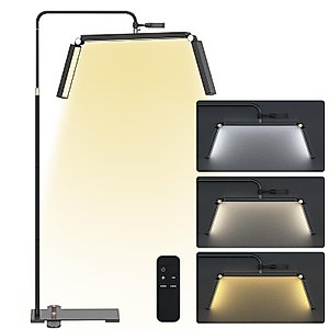 MYSWEETY Lash Light for Eyelash Extensions, 36'' Foldable Half Moon Light Lamp, LED Eyelash Floor Lamp, Estheticians Light with Phone Holder, Lash Light for Eyelash Tech, Tattoo, Makeup, Nails