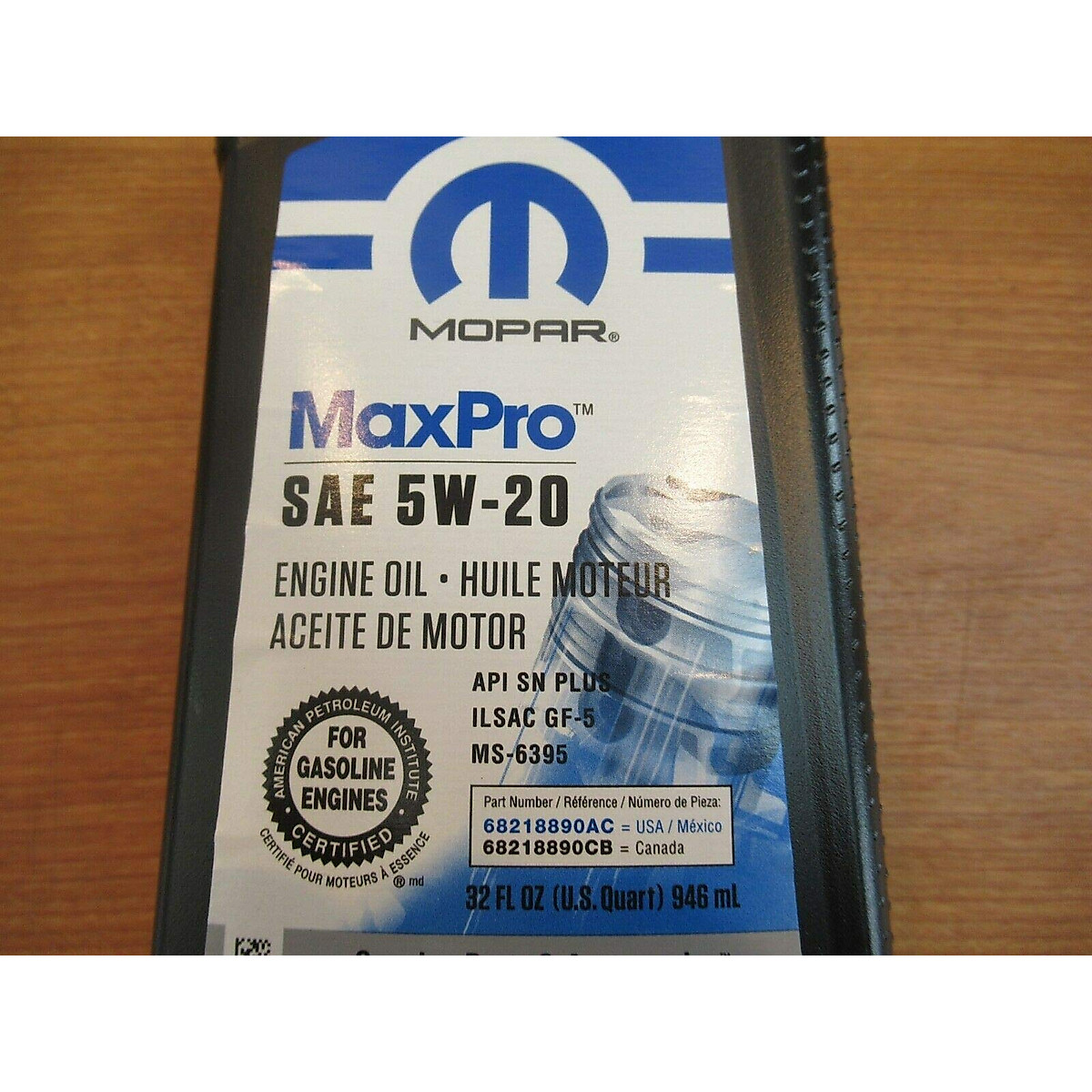 Dodge Challenger Charger 3.6L 6Qts. Mopar MaxPro 5w20 Oil & Filter Kit